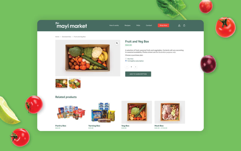 Mayi Market - Web Design Melbourne
